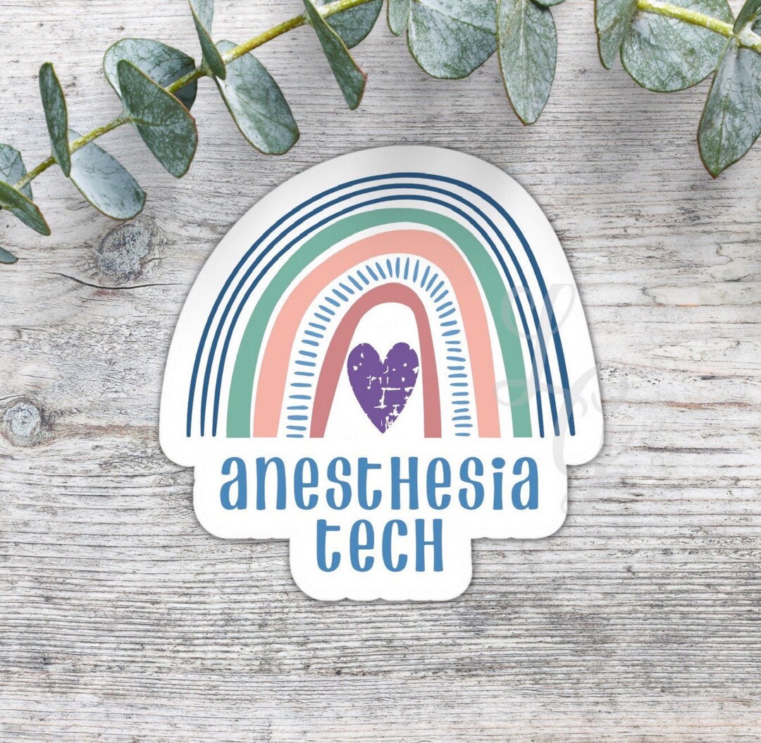 Anesthesia Tech Sticker Rainbow Sticker Anesthesia Technician - Etsy