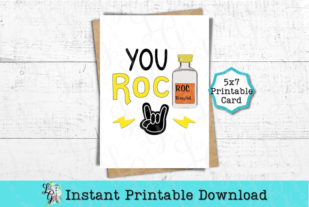 Anesthesia Printable Card Instant Digital Download You Roc Anesthesia ...
