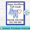 Anesthesia Tech Week Printable Sign Instant Digital Download Dream Team ...