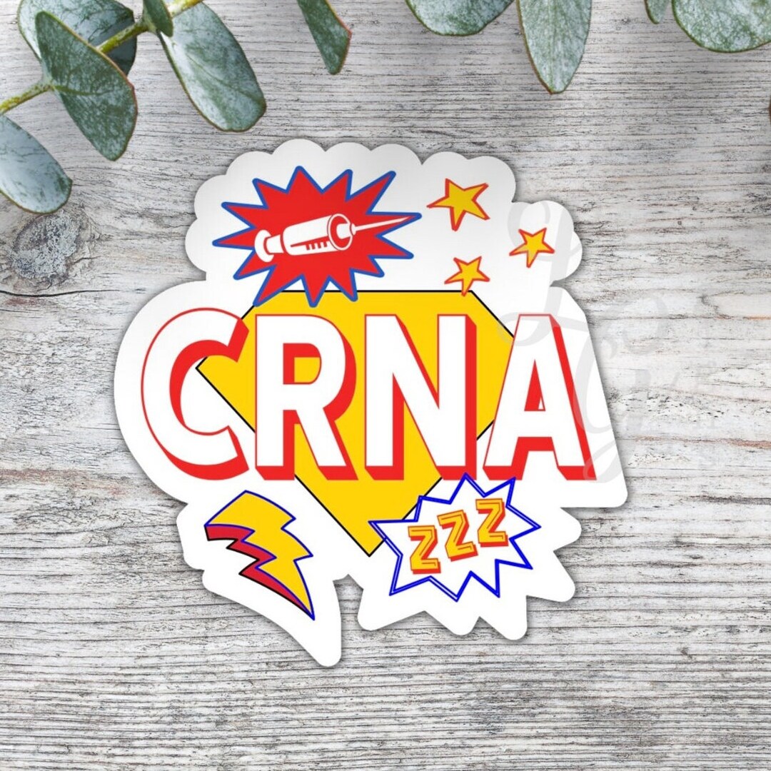 CRNA Comic Superhero Sticker/anesthesia Goals/anesthesia Sticker/crna ...