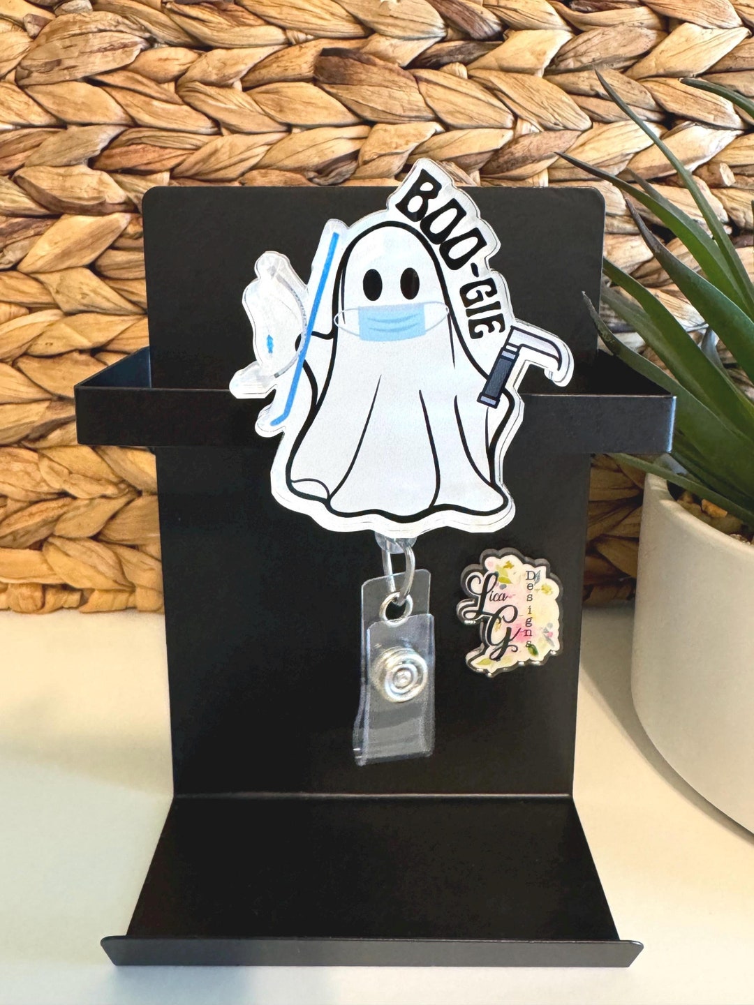 Anesthesia Boogie Ghost Badge Reel Halloween CRNA Badge Reel Bougie ...