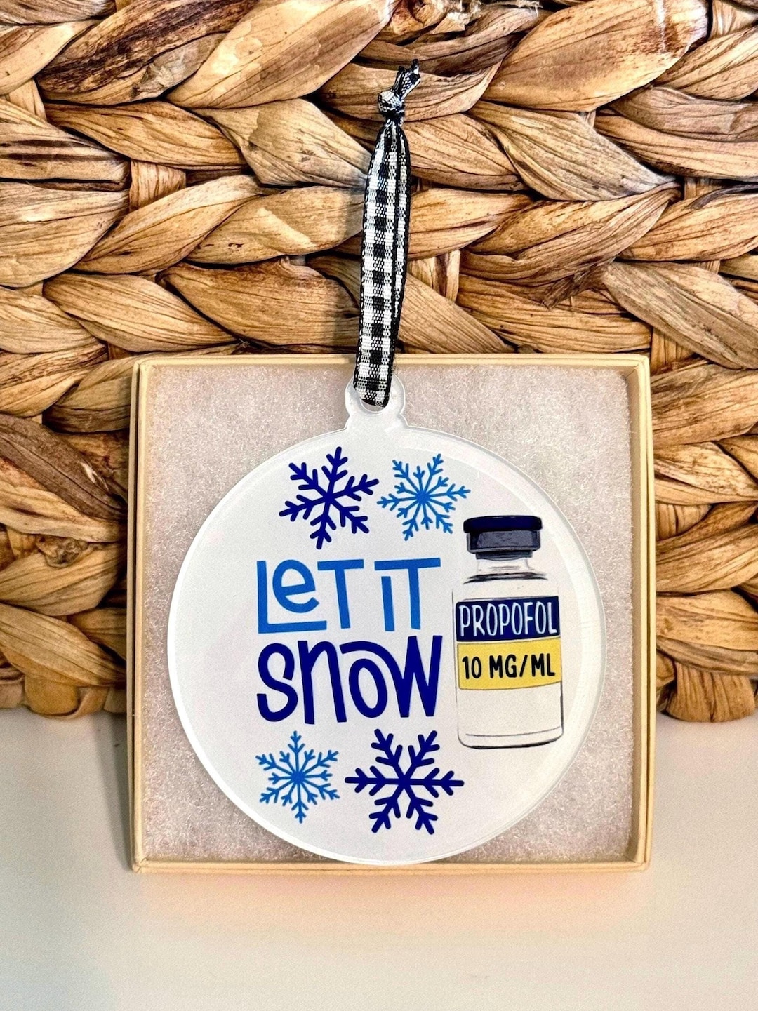 Let It Snow Propofol Ornament Anesthesia Christmas Gift Anesthesia ...