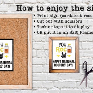 Doctors Day Printable Sign Instant Digital Download You Roc ...