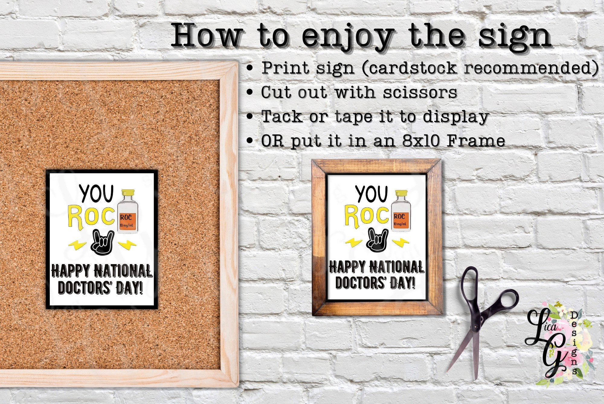 Doctors Day Printable Sign Instant Digital Download You Roc ...