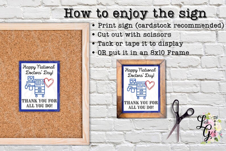 Doctors Day Printable Sign Instant Digital Download Teamwork ...