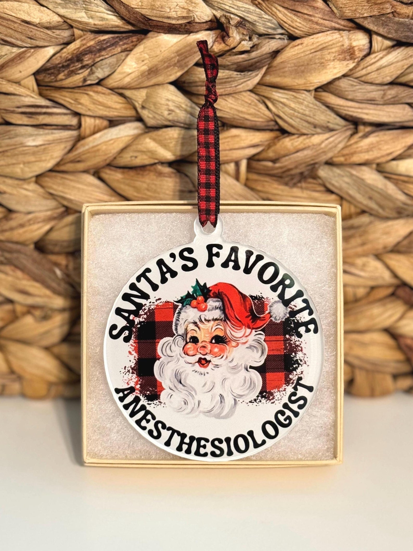 Santa’s Favorite Anesthesiologist Ornament Christmas Anesthesia ...
