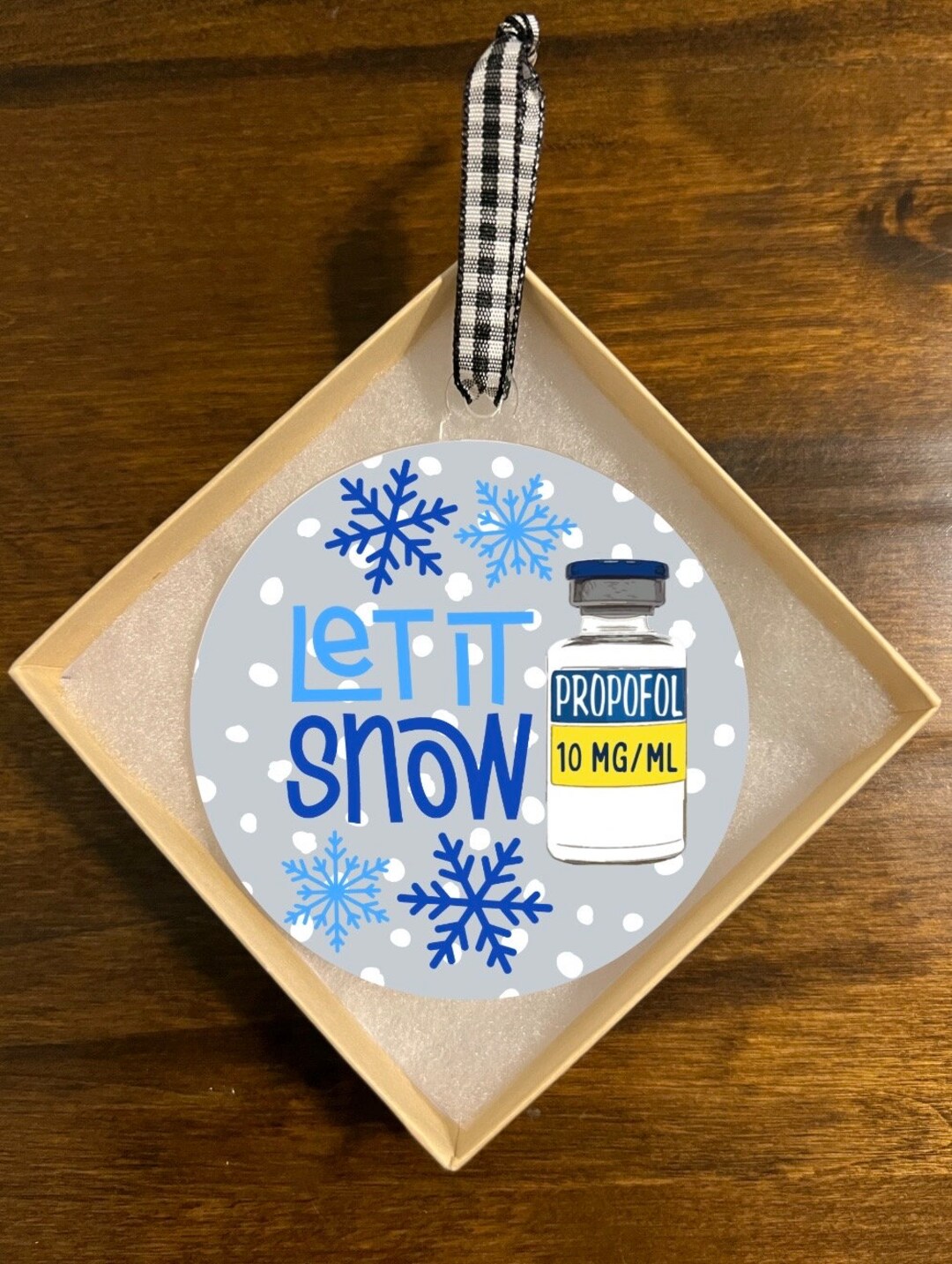 Let It Snow Propofol Ornament/anesthesia Christmas Gift/anesthesia ...