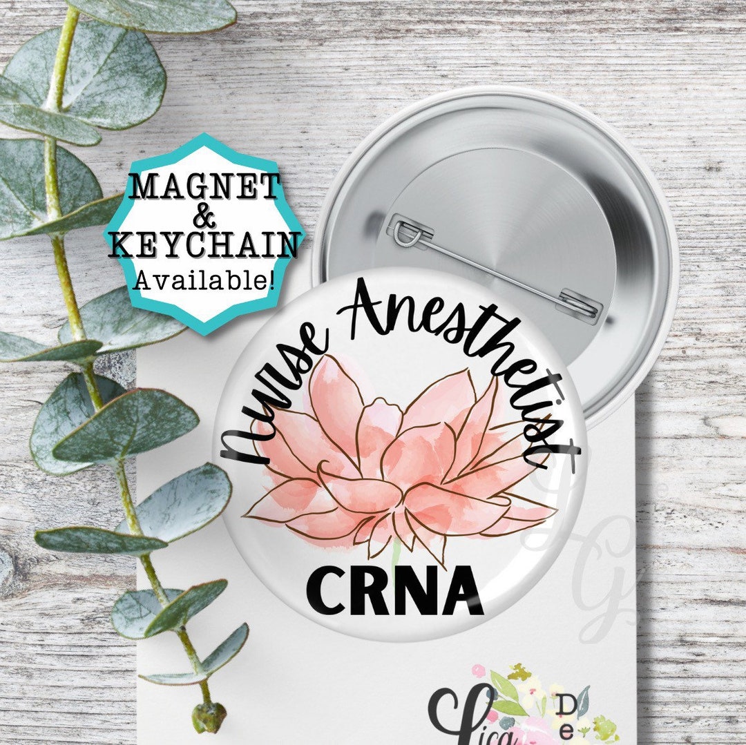 Flower Anesthesia Pin: Nurse Anesthetist CRNA Gift - Etsy