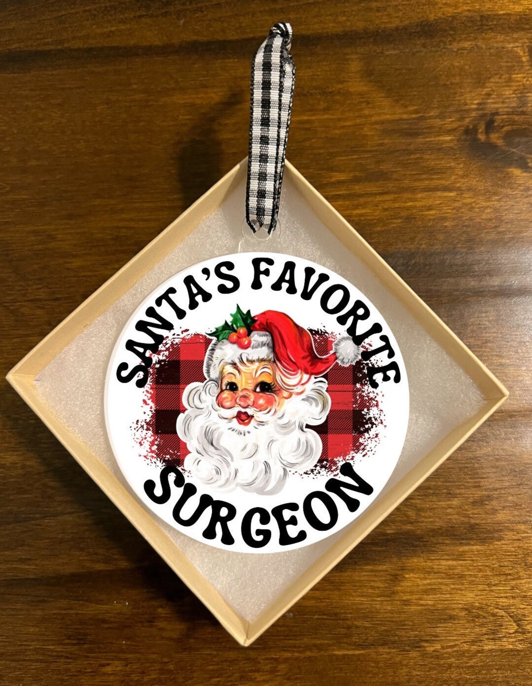 Santas Favorite Surgeon Ornament Christmas Surgeon Christmas Gift ...