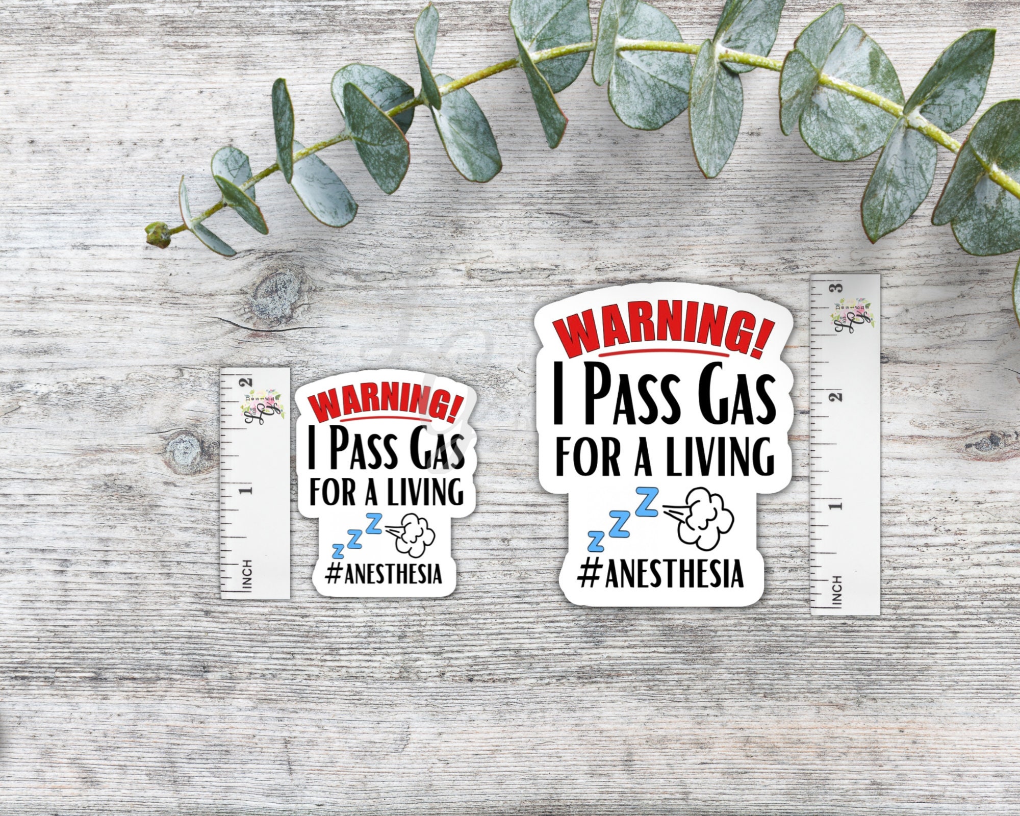 Warning! I Pass Gas Sticker/anesthesia Sticker/crna Sticker/vinyl ...
