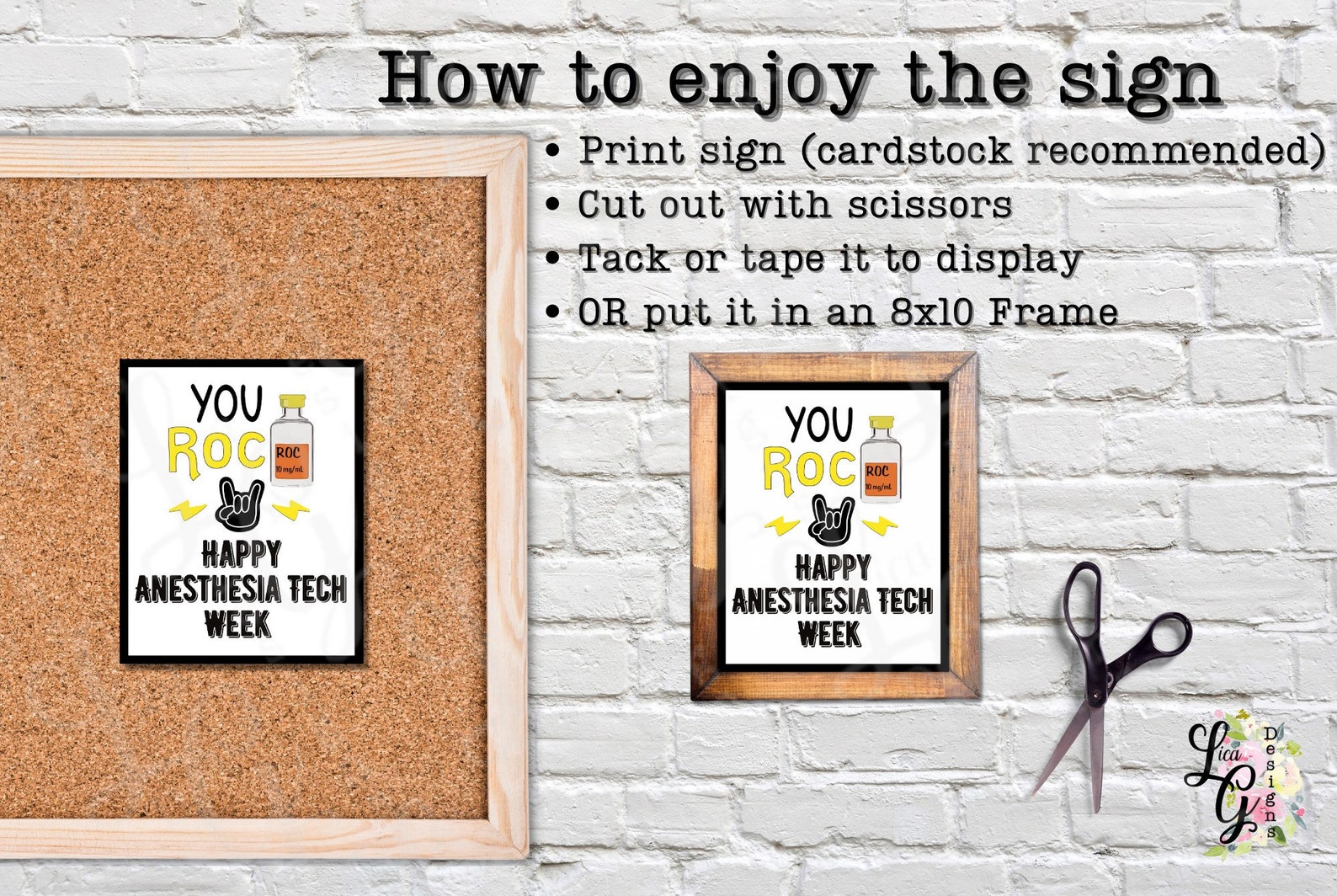 Anesthesia Tech Week Printable Sign Instant Digital Download You Roc ...