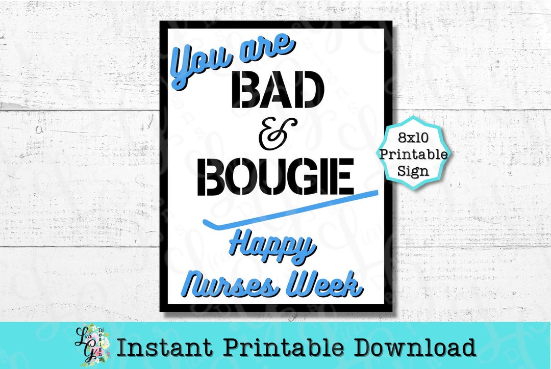 Nurses Week Printable Sign Instant Digital Download Donut Nurse ...