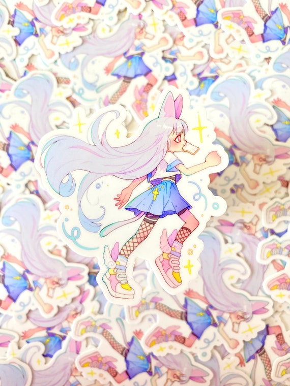 Kawaii Anime Thick Vinyl Sticker - Etsy