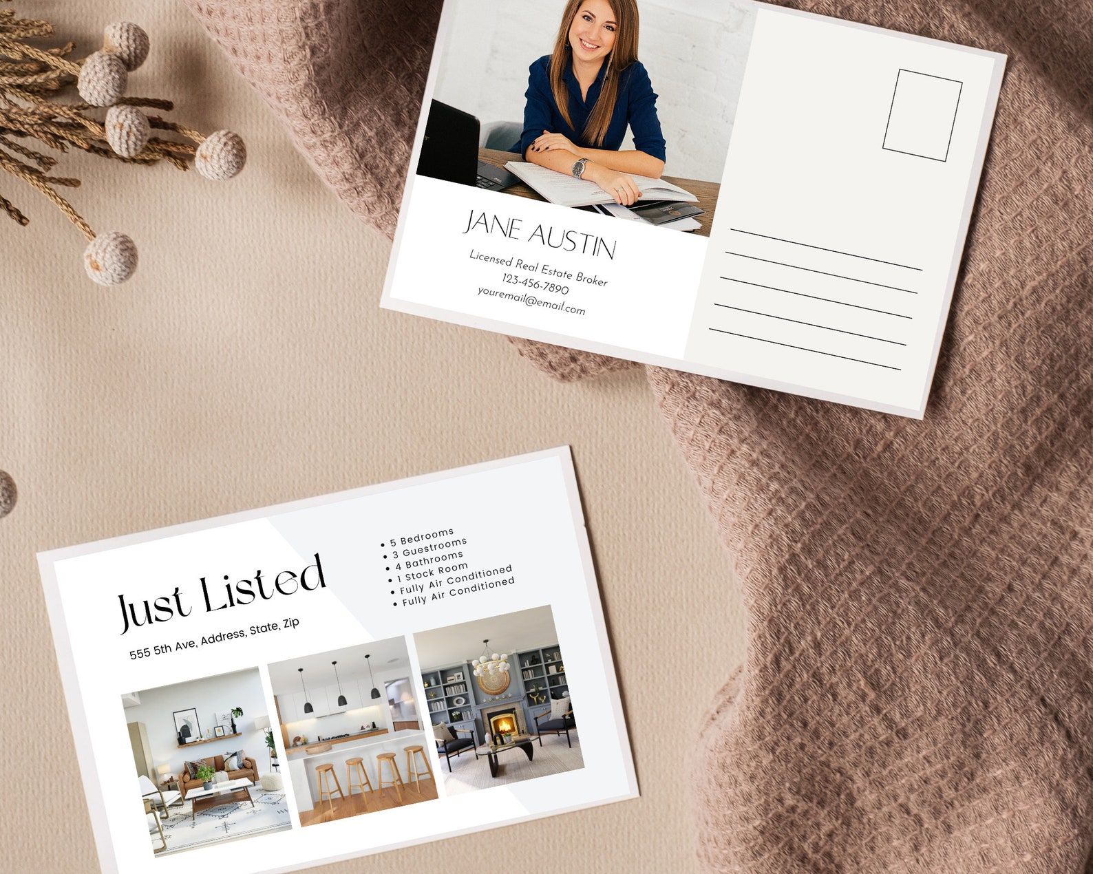 Real Estate Just Listed Postcards & Facebook Posts, Instant Download ...