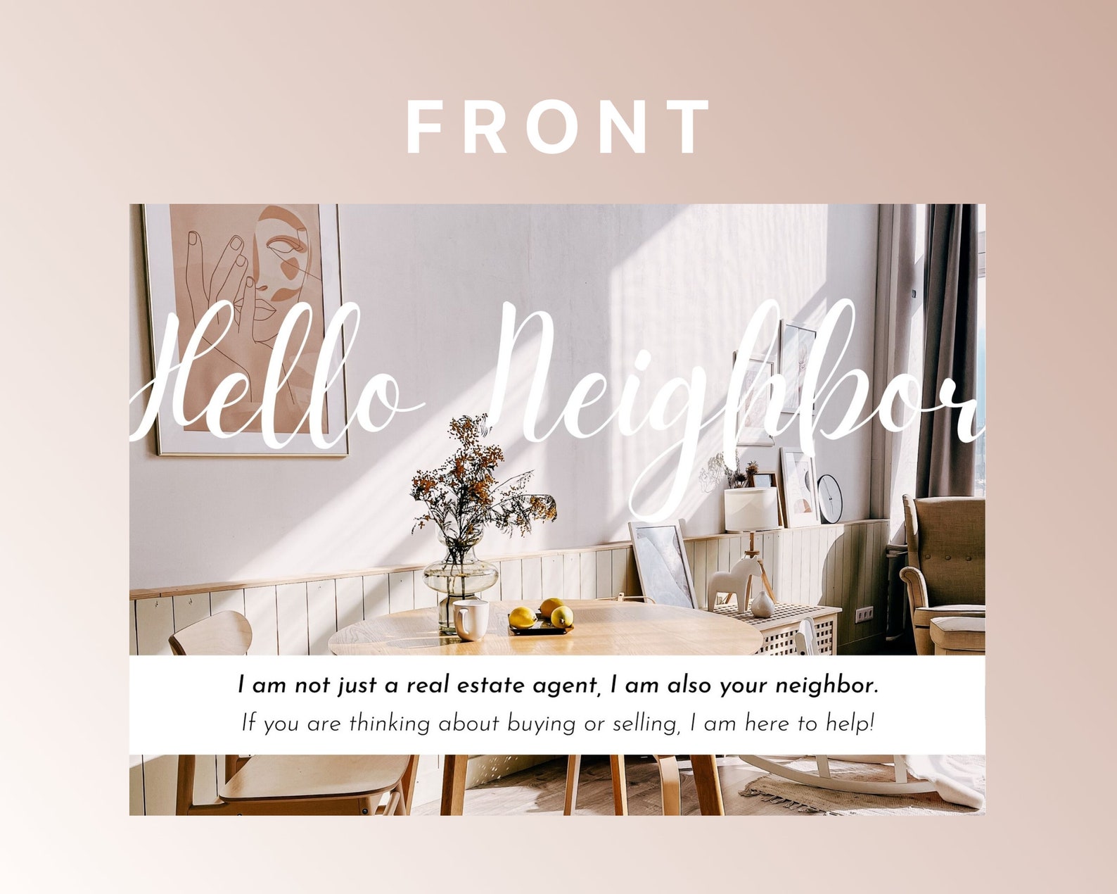 Real Estate Postcards | Hello Neighbor Card | Realtor Farming Postcard ...