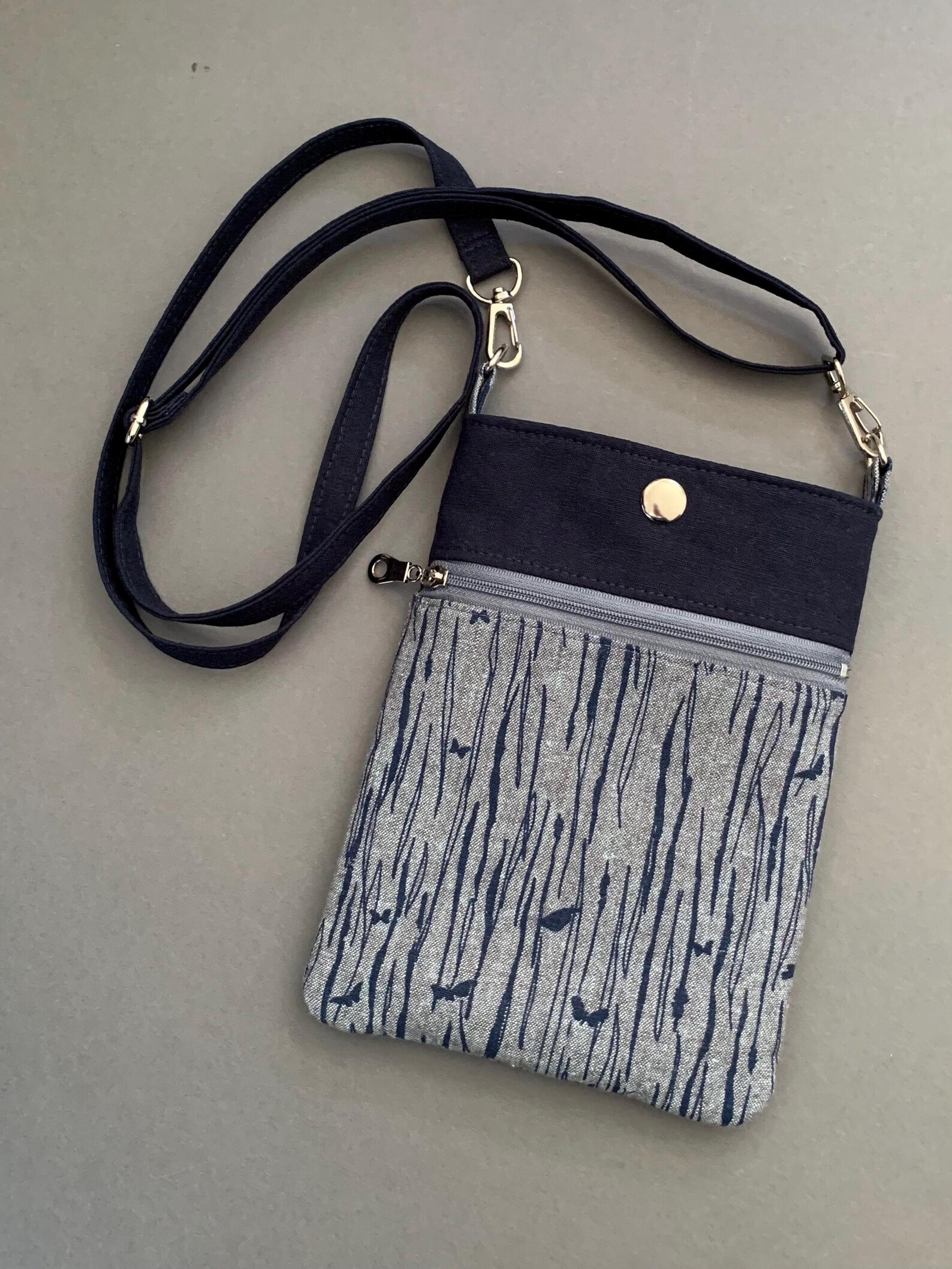 Mobile Phone Cross Body Bag / Lightweight Small Bag / Fabric Phone Bag ...