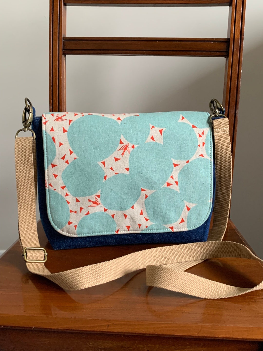 Fabric Messenger Bag | Handmade Small Messenger Bag | Small Everyday ...