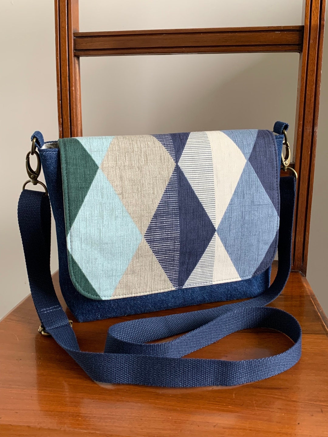 Fabric Messenger Bag | Handmade Small Messenger Bag | Small Everyday ...