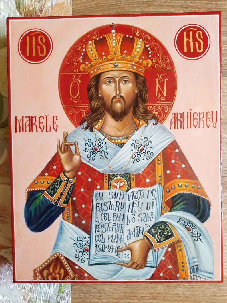 Handpainted Icon of Jesus Christ the Great Bishop Only - Etsy