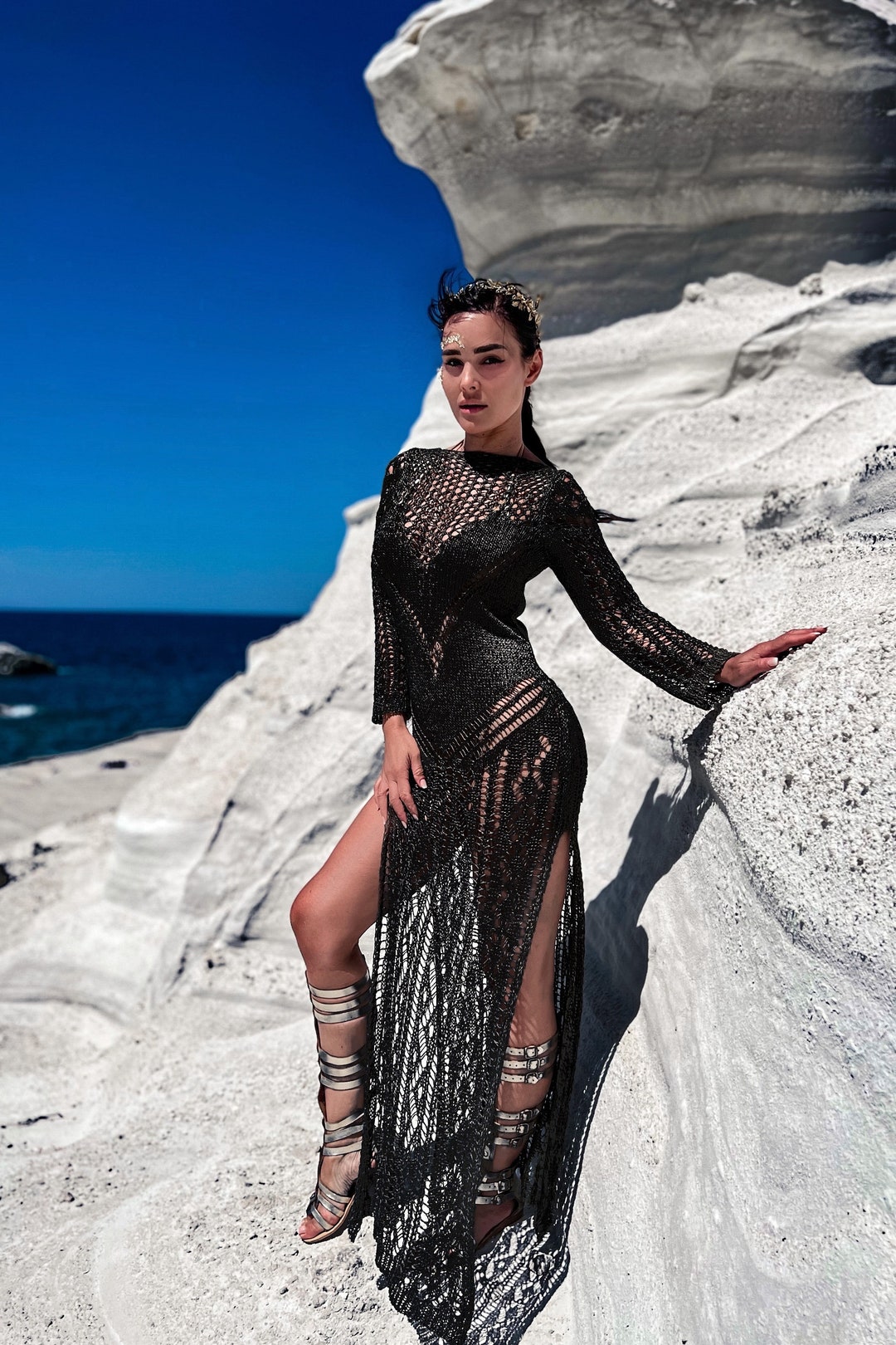 Maia Dress. Long Dress KNITTING PATTERN Ribbed Dress Knit Pattern, Summer Dress, Maxi Dress ...