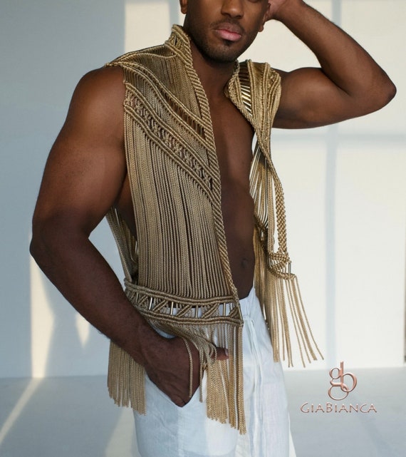 Apollo Vest. Festival Outfit Men Men Vest Burning Man Top Mens Clothing Rave Outfit Men Burning Man Outfit Men. Etsy