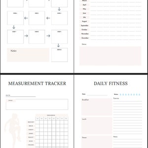 Ultimate Fitness Planner Template - Daily Workout Log, Meal & Water ...