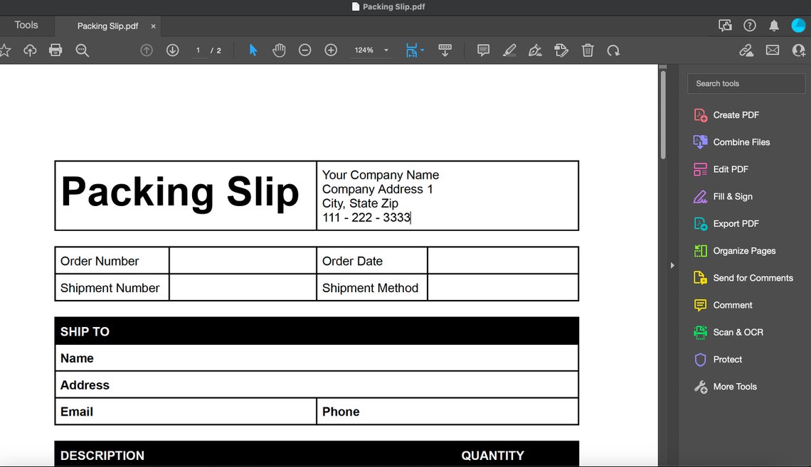 Professional Packing Slip Template – PDF, Google Docs, Microsoft Word ...