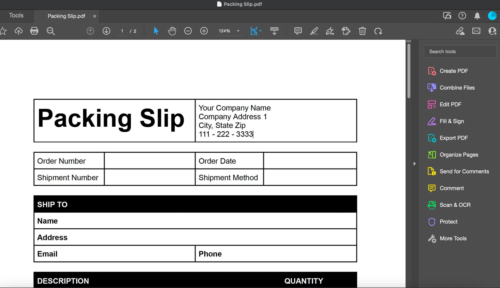 Professional Packing Slip Template – PDF, Google Docs, Microsoft Word ...