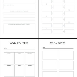 Comprehensive Yoga Journal Template - Pose Tracker, Meditation Log ...