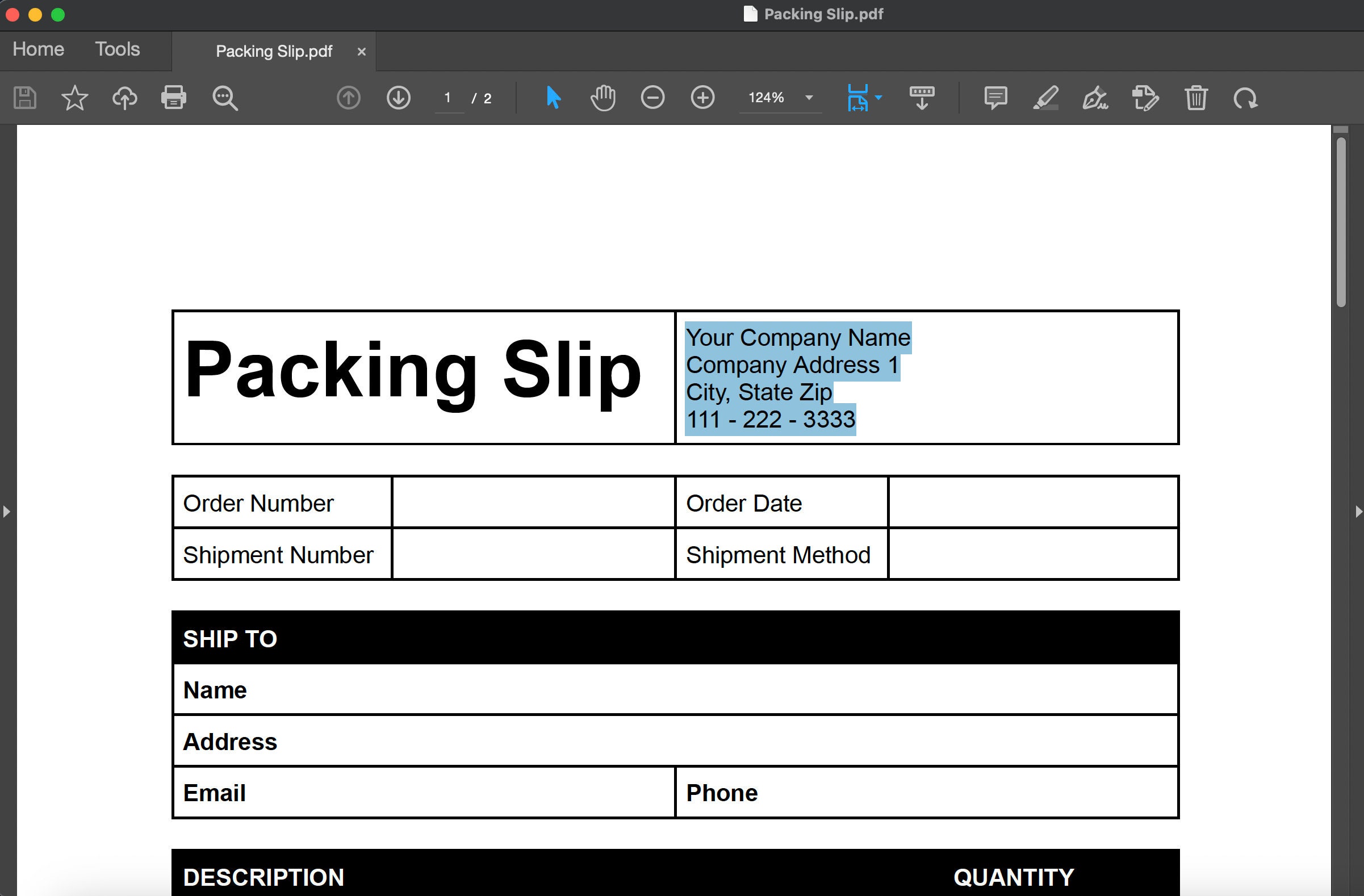 Professional Packing Slip Template – PDF, Google Docs, Microsoft Word ...