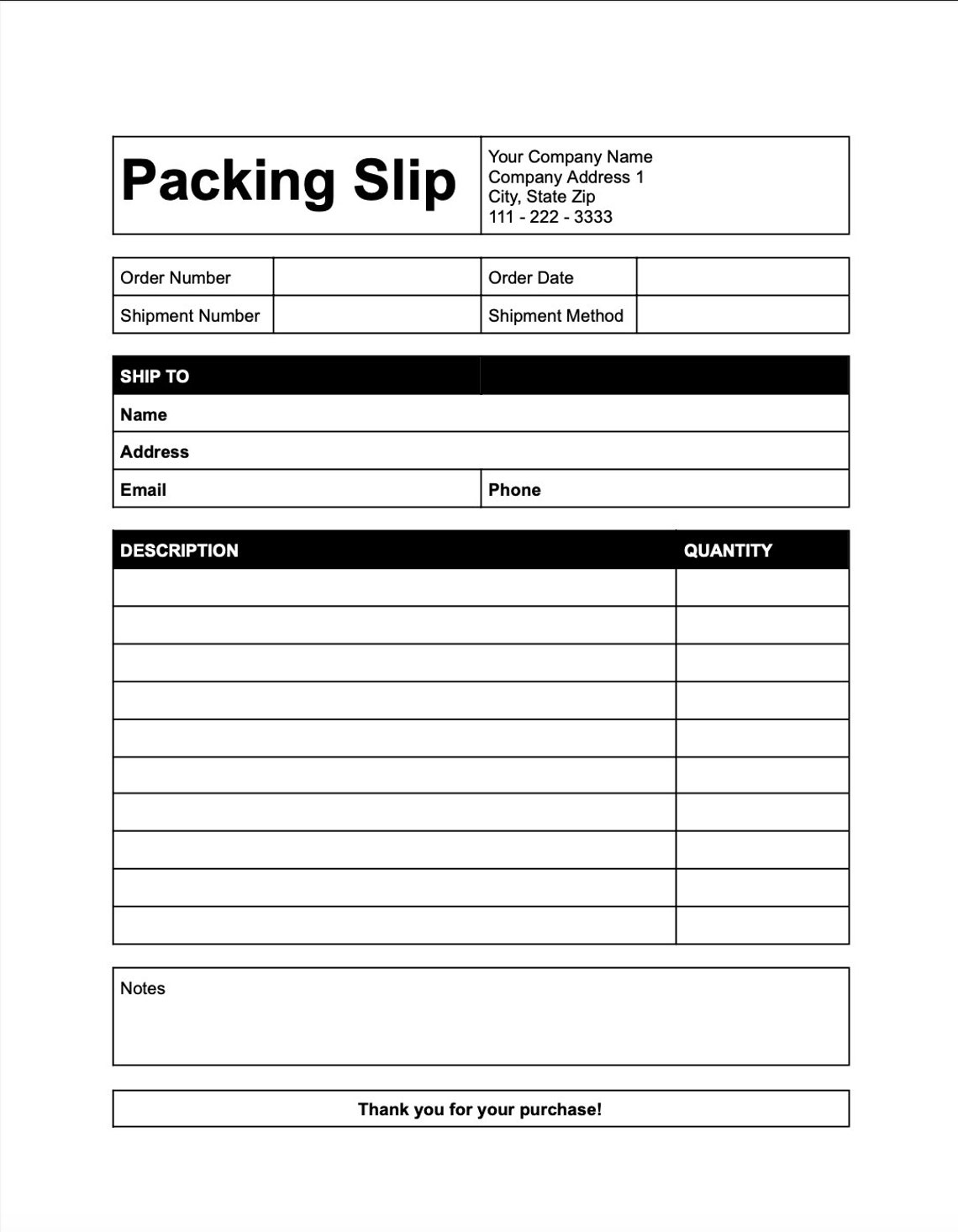 Professional Packing Slip Template – PDF, Google Docs, Microsoft Word ...