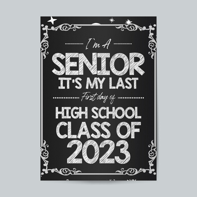 Last Day of High School Sign First Day of 11th Grade Sign - Etsy