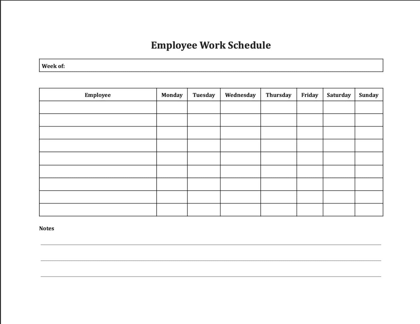 Employee Work Schedule. Pdf/google Docs. Employee Time Sheet. Employee ...