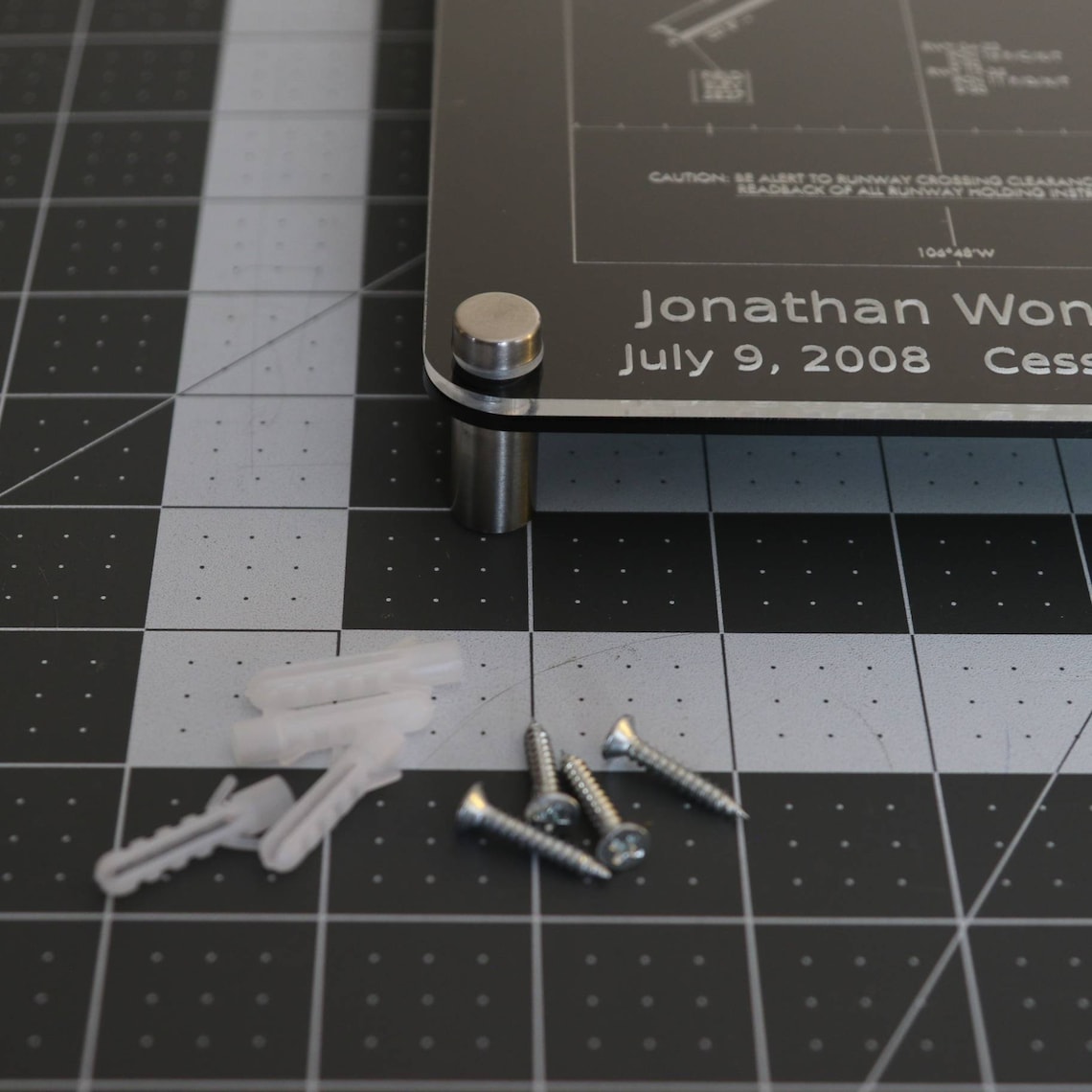 First Solo Flight| Custom First Solo Award | Clear Acrylic on Black ...