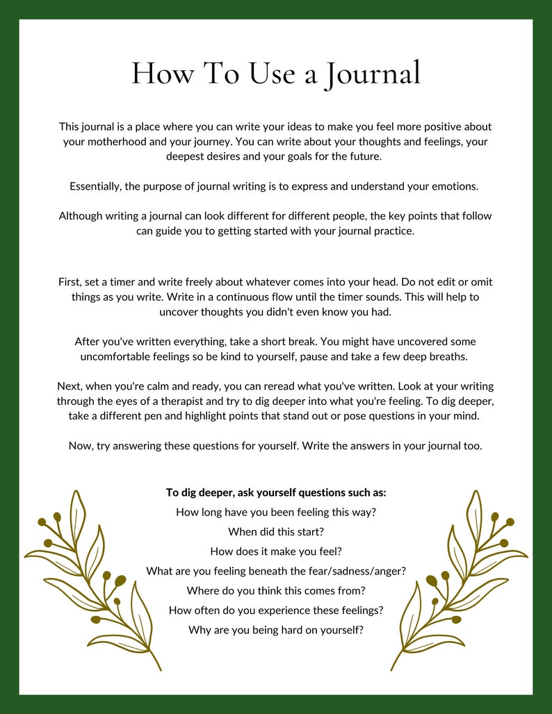 A Mother is Born Journal and Postpartum Planner-printable/digital ...