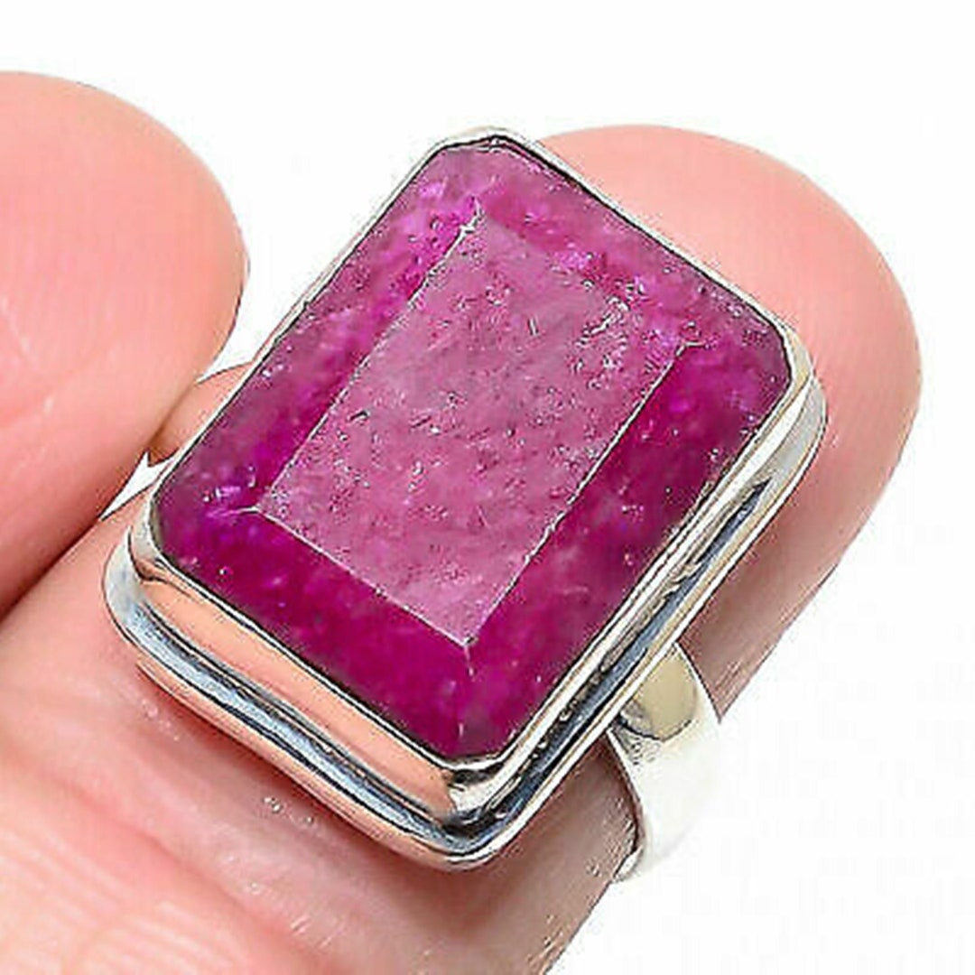 AAAQualität Natürlicher Rubin 5.00 Karat, 925 Sterling Silber ...