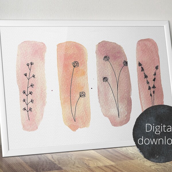 Watercolor Doodle - Etsy