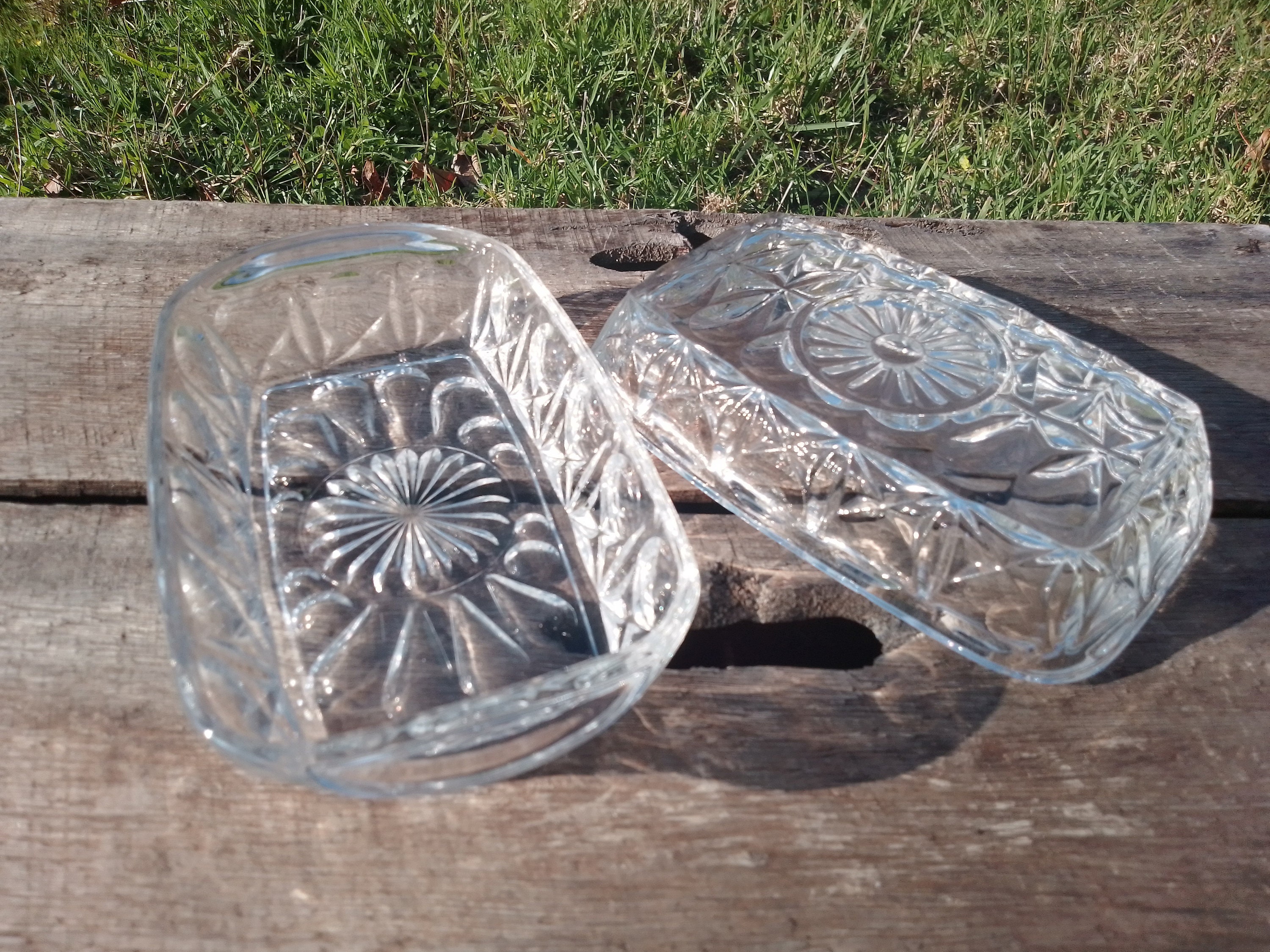 Art Deco Cut Glass French REIS Butter Dish - Etsy