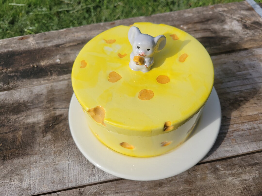 Vintage Mouse Butter and Cheese Dish - Etsy