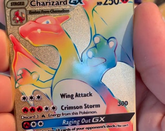 Rainbow Rare Charizard Vmax | Etsy UK
