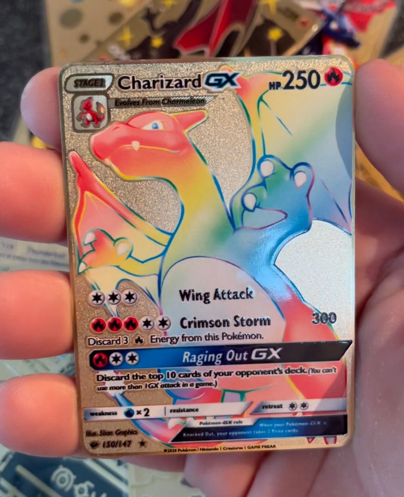 Rainbow charizard card - litydash