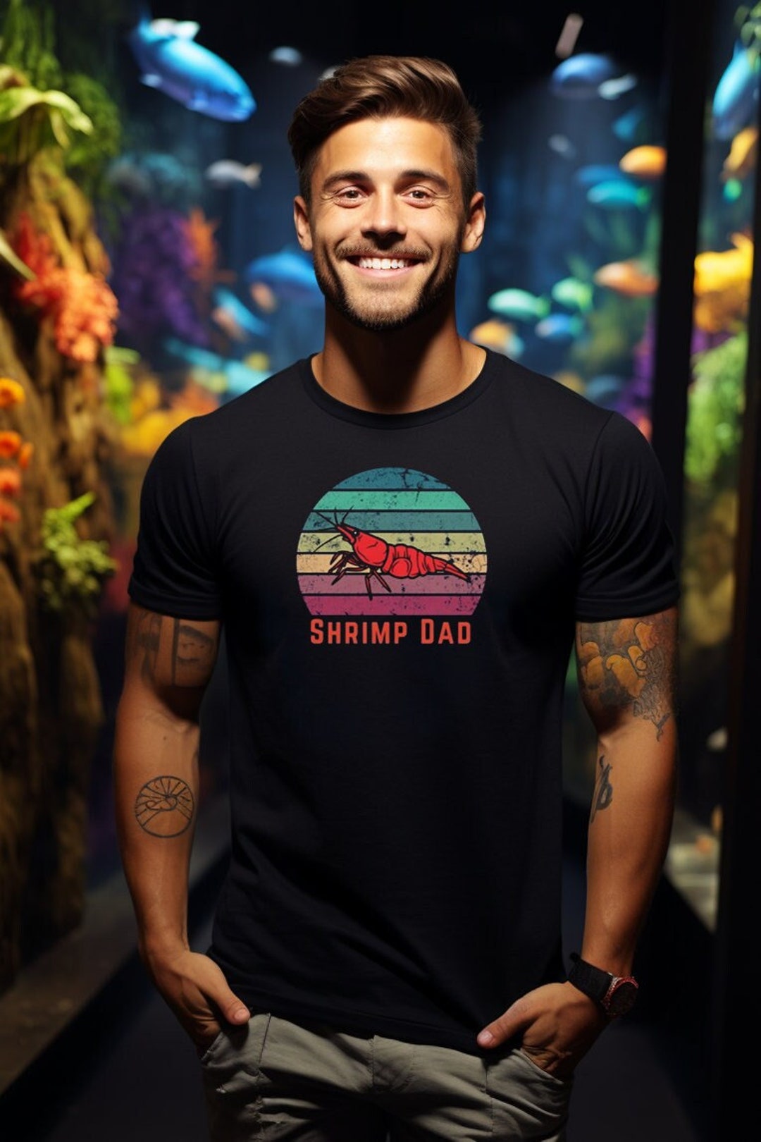 Cherry Shrimp Dad T-shirt - Neocaridina Shrimp Shirt, Gift for Shrimp ...