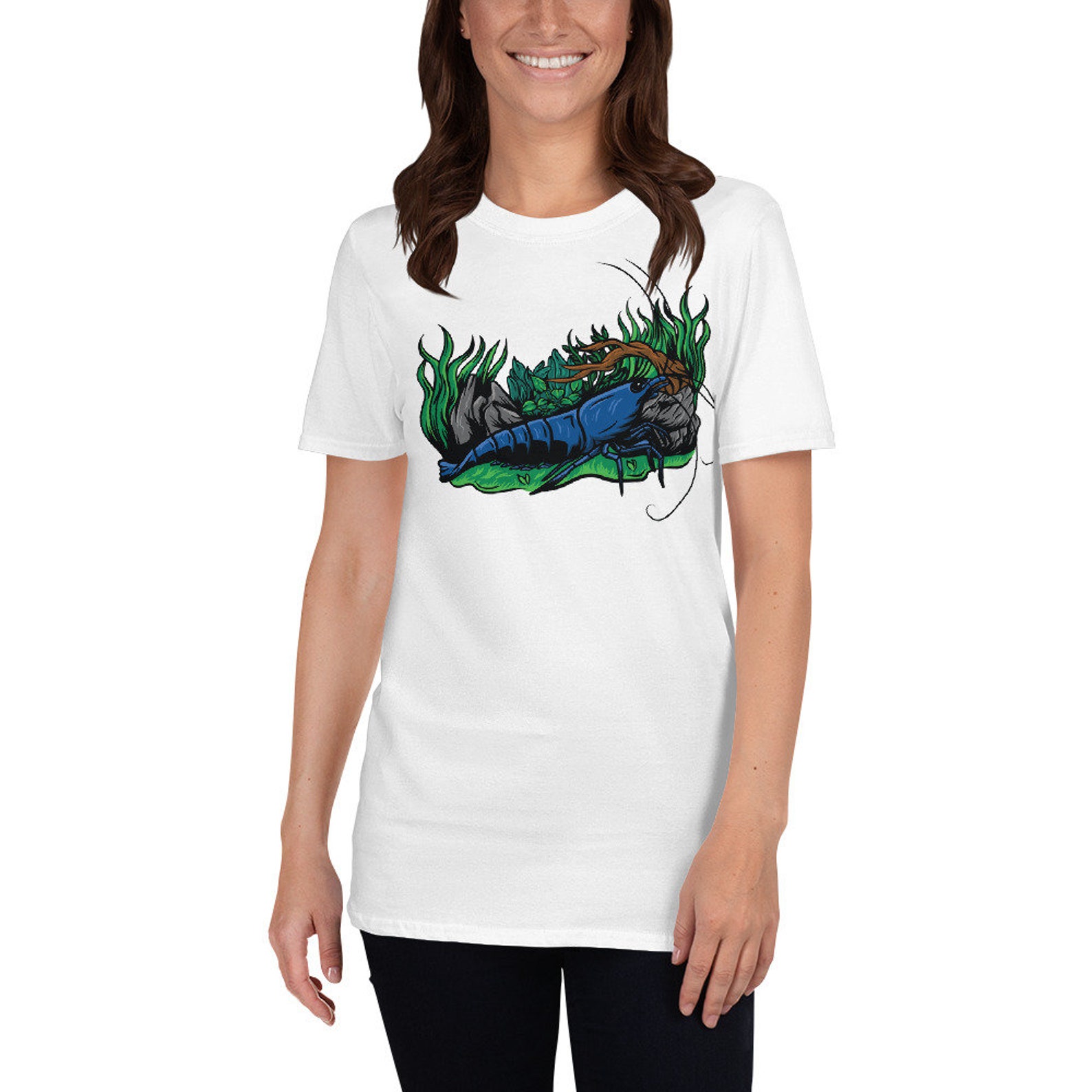 Blue Shrimp Shirt Unisex T-shirt Aquarium Gift Shirt Hobby Cherry ...