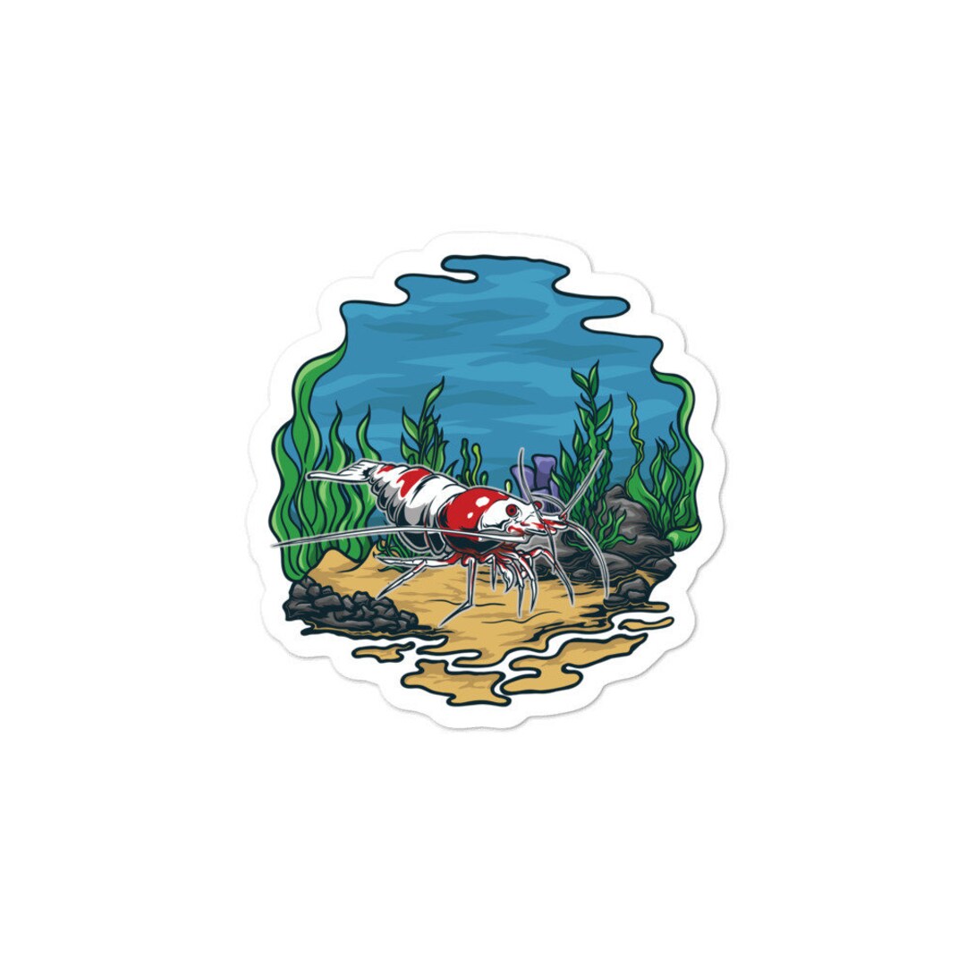 Shrimp Sticker Crystal Bee Red Shrimp Sticker Aquarium Gift ...