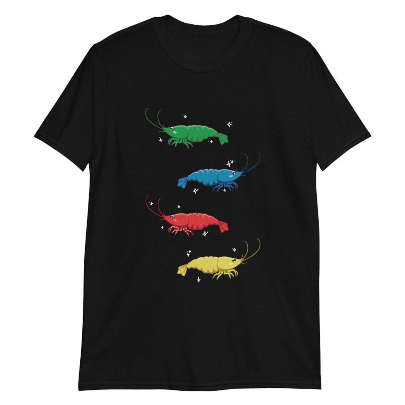 Cute Shrimp Shirt Unisex T-shirt Aquarium Gift Shirt Hobby Red Cherry ...