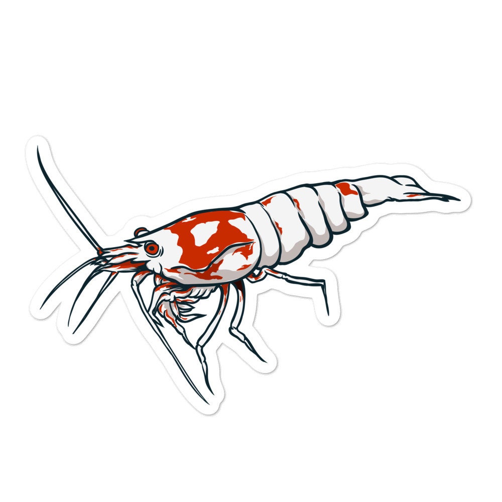 Shrimp Sticker Crystal Bee Red Shrimp Sticker Aquarium Gift ...