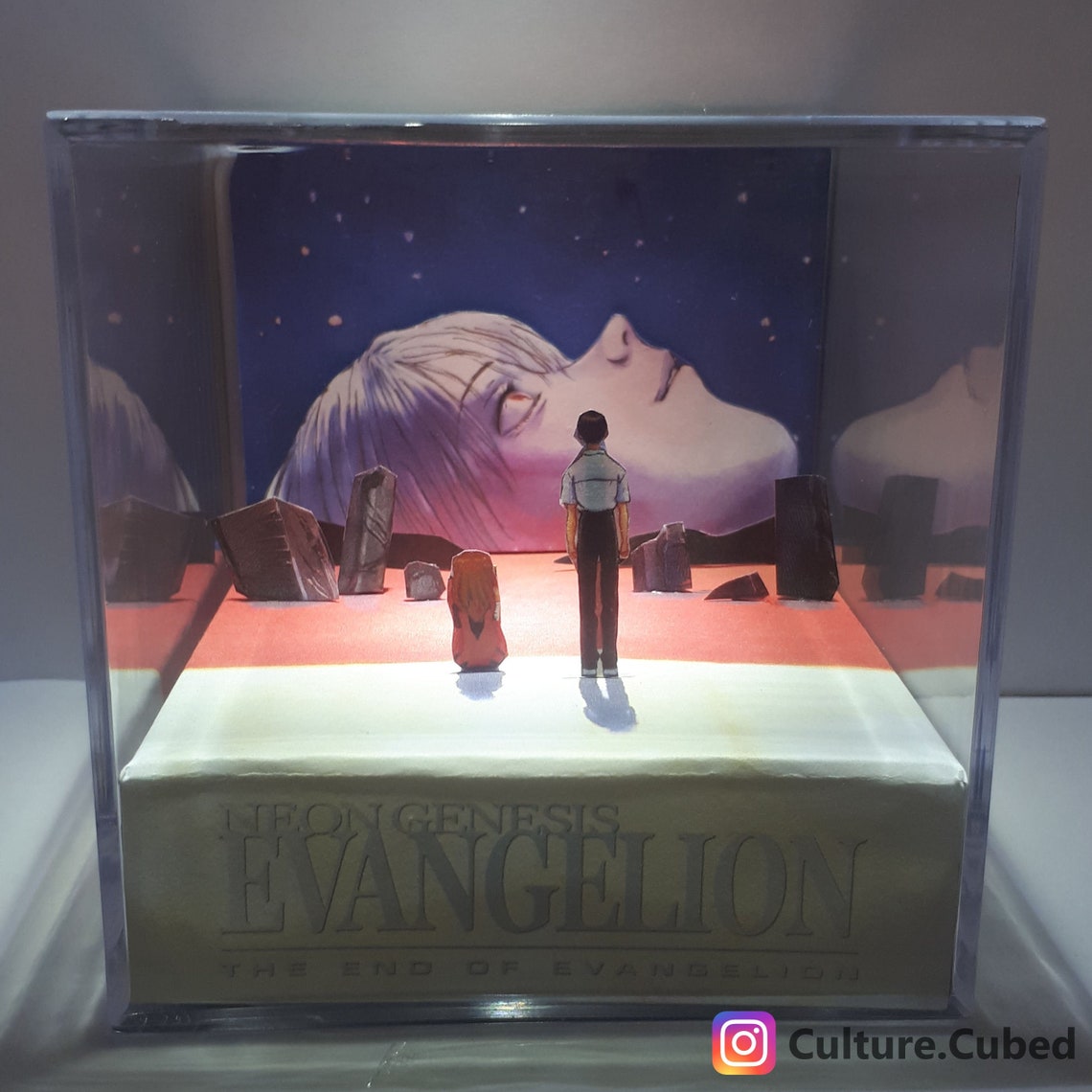 Neon Genesis Evangelion Cube Diorama | Etsy