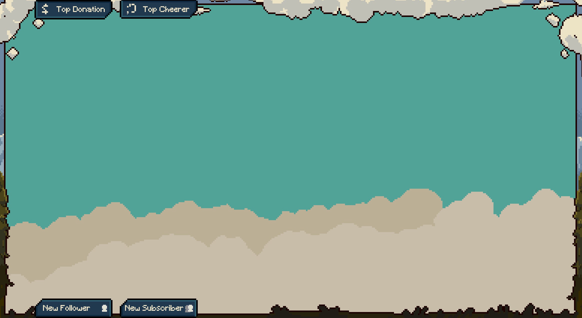 Simple Ghibli Pixel Art Stream Overlay for Twitch and Youtube - Etsy