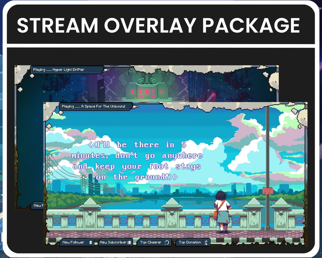 Simple Ghibli Pixel Art Stream Overlay for Twitch and Youtube - Etsy