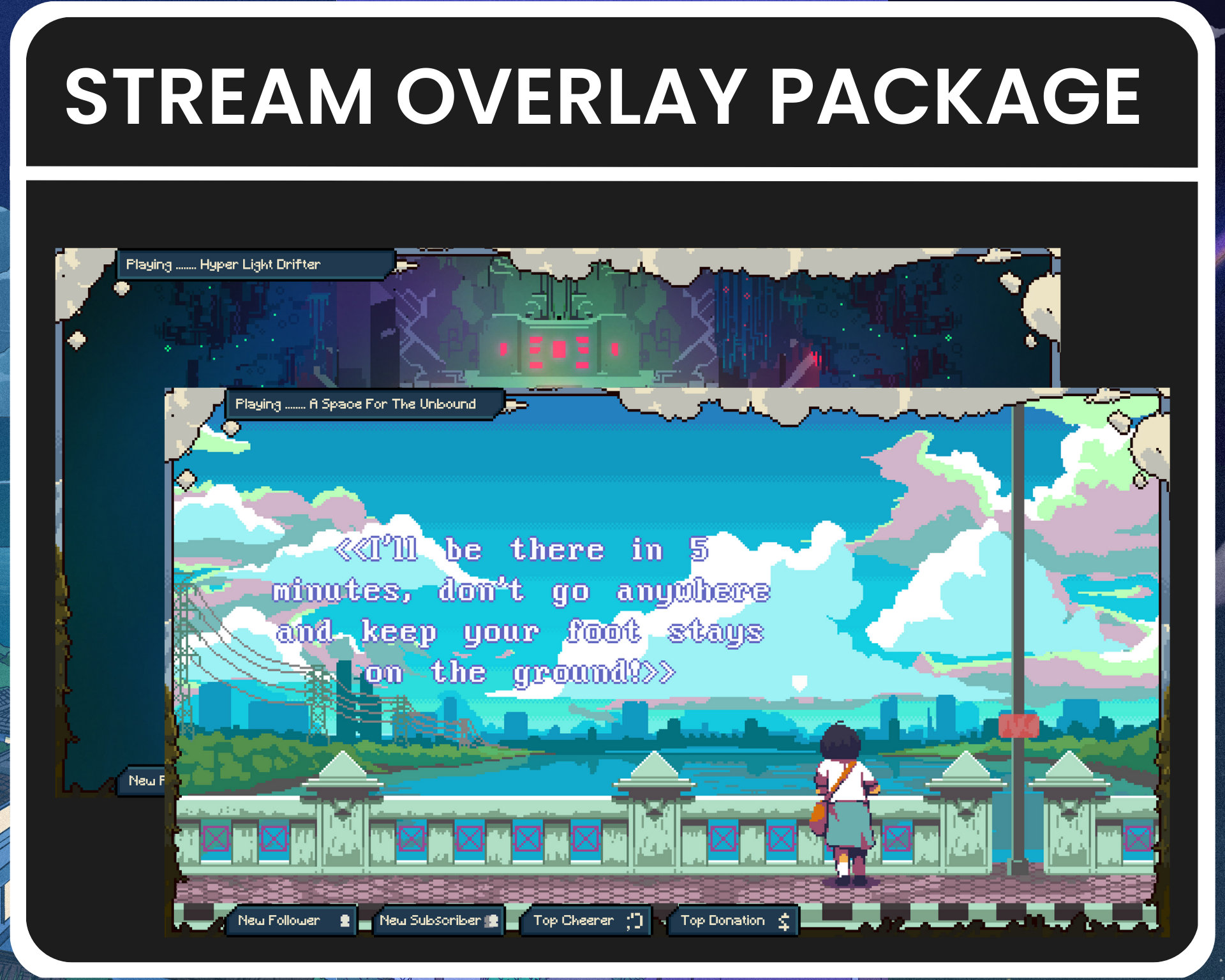 Simple Ghibli Pixel Art Stream Overlay for Twitch and Youtube - Etsy